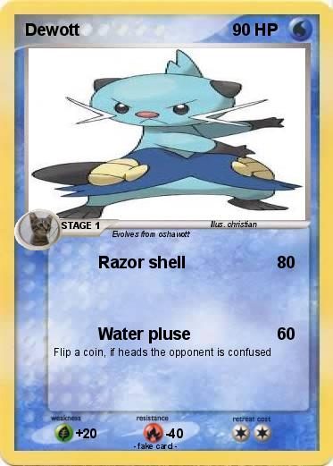 Pokémon Oshawott 628 628 - Razor shell - My Pokemon Card