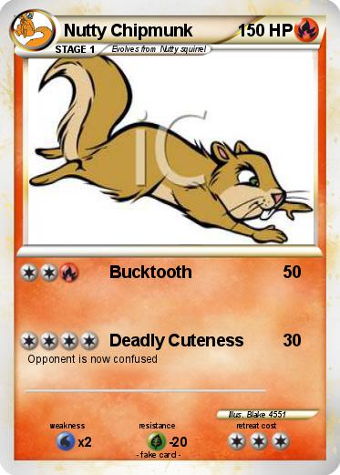 Pokémon Nutty Chipmunk - Bucktooth - My Pokemon Card