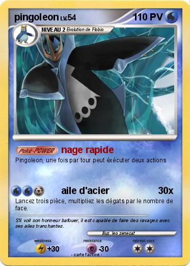 Pokémon pingoleon 477 477 - nage rapide - Ma carte Pokémon