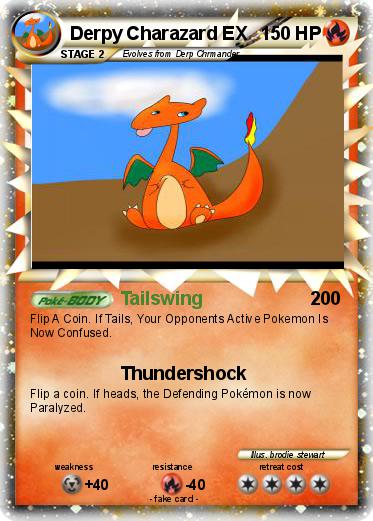 Pokémon Derpy Charazard EX - Tailswing - My Pokemon Card