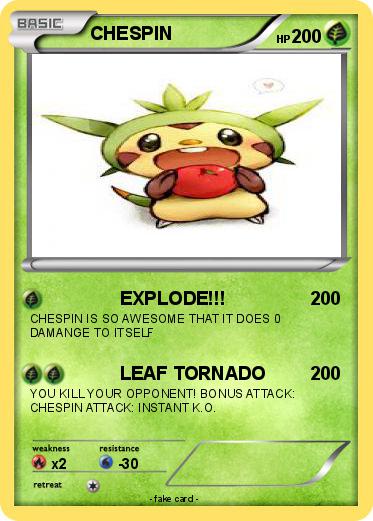 Pokémon CHESPIN 407 407 - EXPLODE!!! - My Pokemon Card