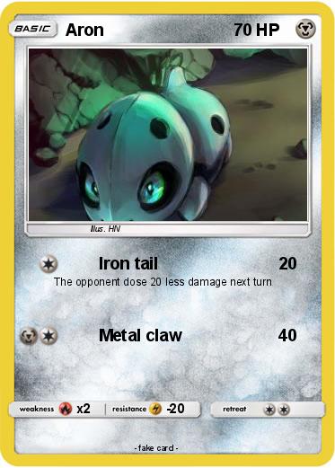 Pokémon Aron 202 202 - Iron tail - My Pokemon Card