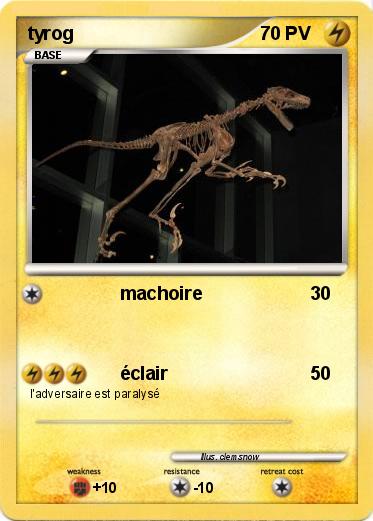 Pokémon tyrog - machoire - Ma carte Pokémon