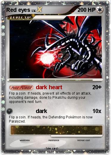 Pokémon Red eyes 155 155 - dark heart - My Pokemon Card