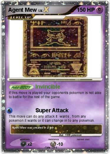 Pokémon Agent Mew 1 1 - Invincible - My Pokemon Card