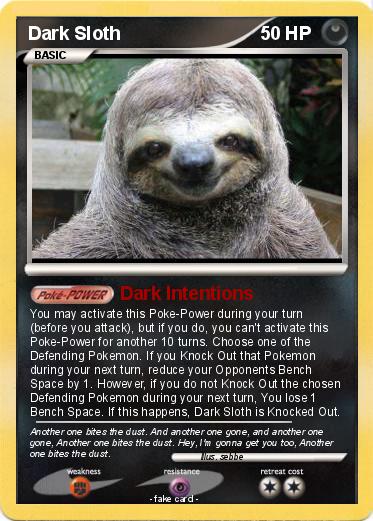 Pokémon Dark Sloth - Dark Intentions - My Pokemon Card