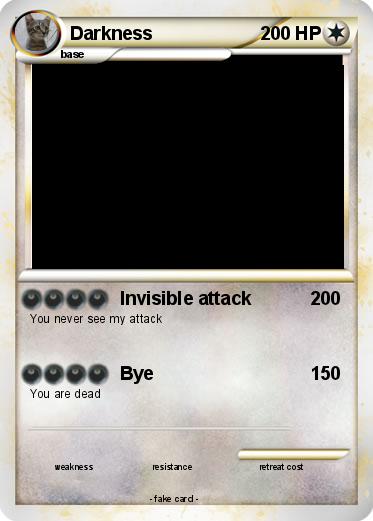 Pokémon Darkness 1212 1212 - Invisible attack - My Pokemon Card
