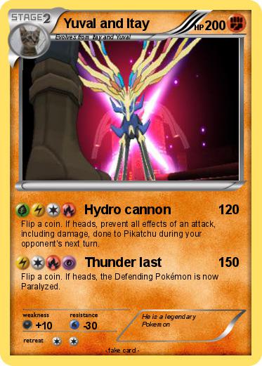 Pokémon Yuval and Itay - Hydro cannon - My Pokemon Card