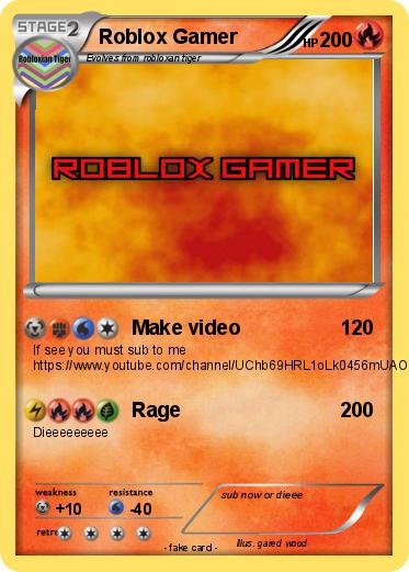 Pokémon Roblox Gamer - Make video - My Pokemon Card