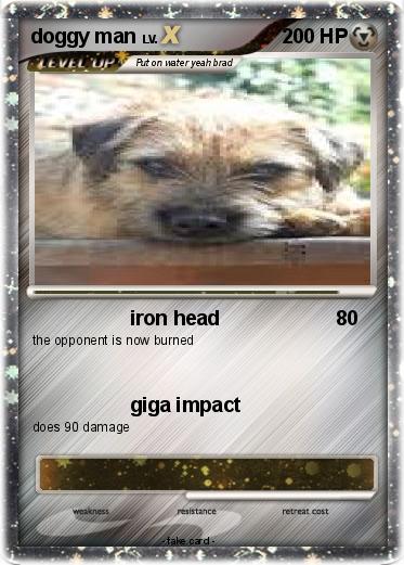 Pokémon doggy man - iron head - My Pokemon Card