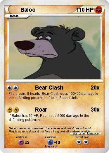 Pokémon Baloo 20 20 - Bear Clash - My Pokemon Card