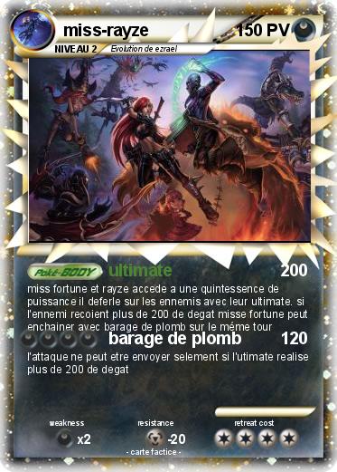 Pokémon miss rayze - ultimate - Ma carte Pokémon