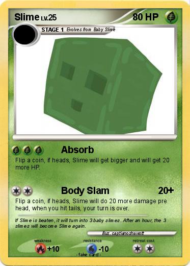 Pokémon Slime 252 252 - Absorb - My Pokemon Card