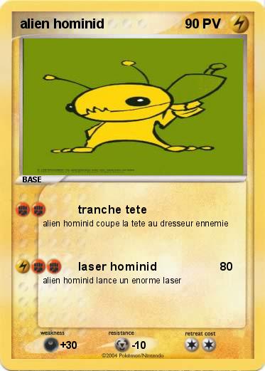 Pokémon alien hominid 1 1 - tranche tete - Ma carte Pokémon