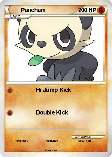 Pokémon Pancham 3 3 - Hi Jump Kick - My Pokemon Card
