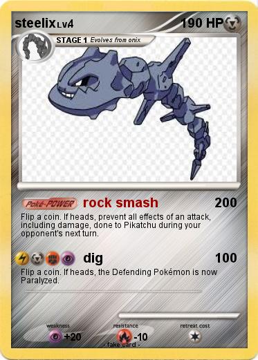 Pokémon steelix 986 986 - rock smash - My Pokemon Card