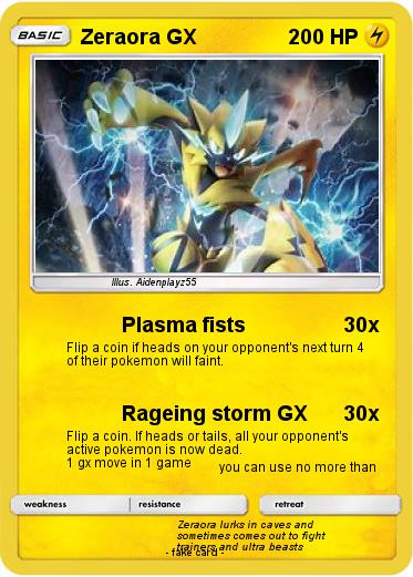 Pokémon Zeraora GX 2 2 - Plasma fists - My Pokemon Card