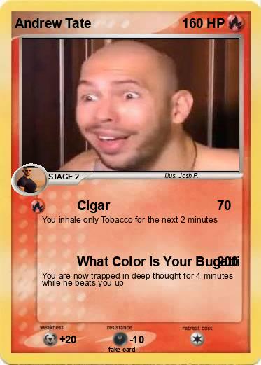 Pokémon Andrew Tate 158 158 - Cigar - My Pokemon Card