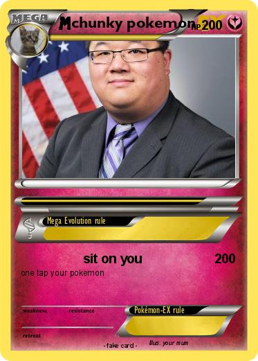 Pokémon chunky pokemon - sit on you - My Pokemon Card