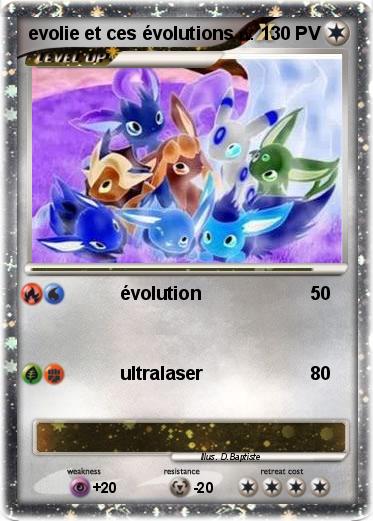 Pokémon evolie et ces evolutions 1 1 - évolution - Ma carte Pokémon