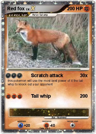 Pokémon Red fox 31 31 - Scratch attack - My Pokemon Card