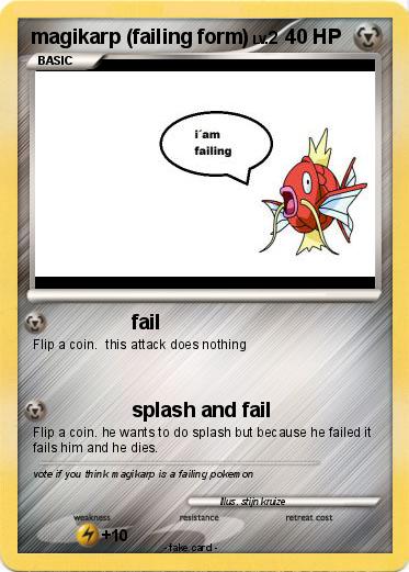 Pokémon magikarp failing form - fail - My Pokemon Card