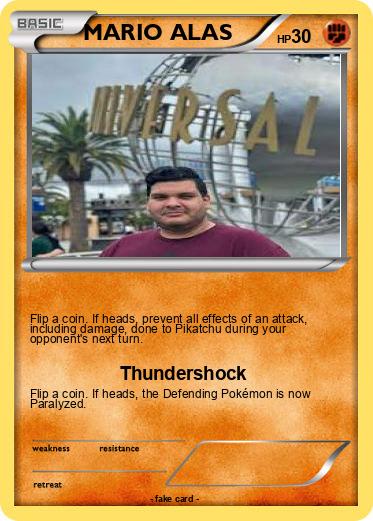 Pokémon MARIO ALAS 1 1 - Thundershock - My Pokemon Card
