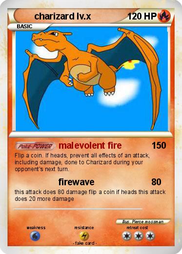 Pokémon charizard lv x 101 101 - malevolent fire - My Pokemon Card