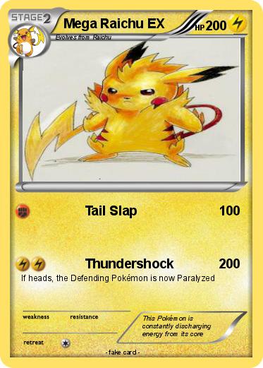 Pokémon Mega Raichu EX 39 39 - Tail Slap - My Pokemon Card