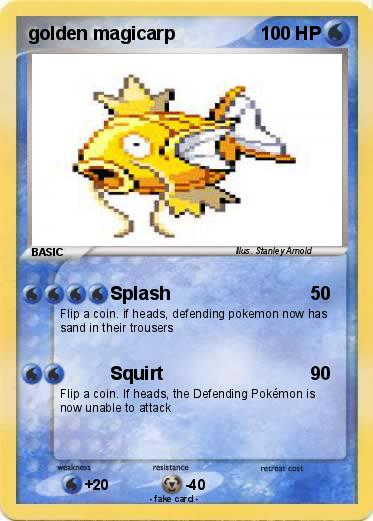 Pokémon golden magicarp - Splash - My Pokemon Card