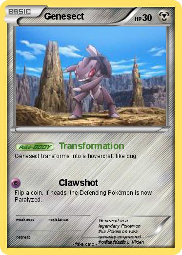 Pokémon Genesect 1386 1386 - Transformation - My Pokemon Card
