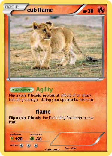 Pokémon cub flame - Agility - My Pokemon Card