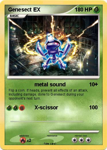 Pokémon Genesect EX 107 107 - metal sound - My Pokemon Card