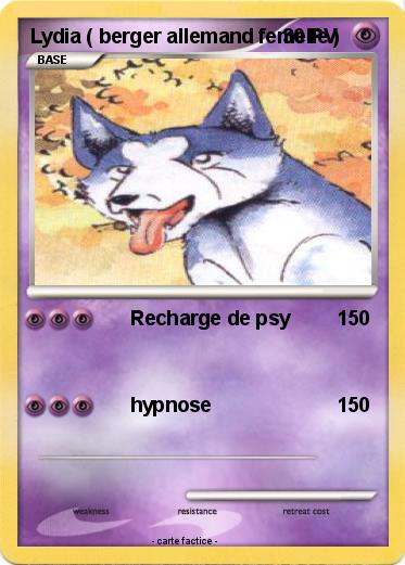 Pokémon Lydia berger allemand femelle - Recharge de psy - Ma carte Pokémon
