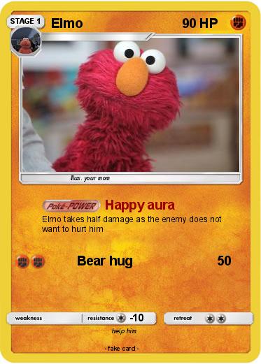 Pokémon Elmo 1164 1164 - Happy aura - My Pokemon Card