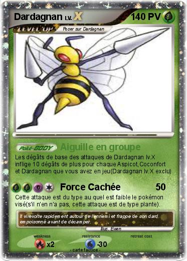 Pokémon Dardagnan 14 14 - Aiguille en groupe - Ma carte Pokémon