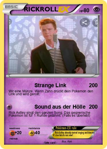 Pokémon RICKROLL 48 48 - Strange Link - My Pokemon Card