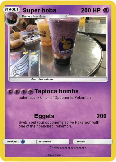 Pokémon Super boba - Tapioca bombs - My Pokemon Card
