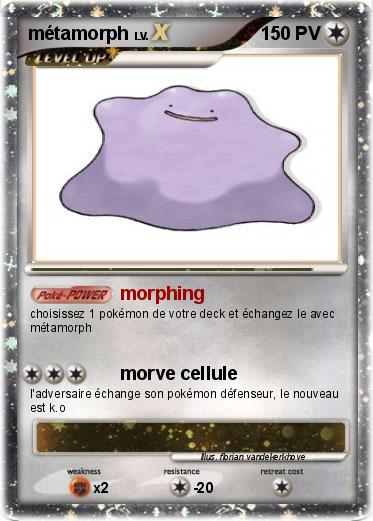 Pokémon metamorph 35 35 - morphing - Ma carte Pokémon