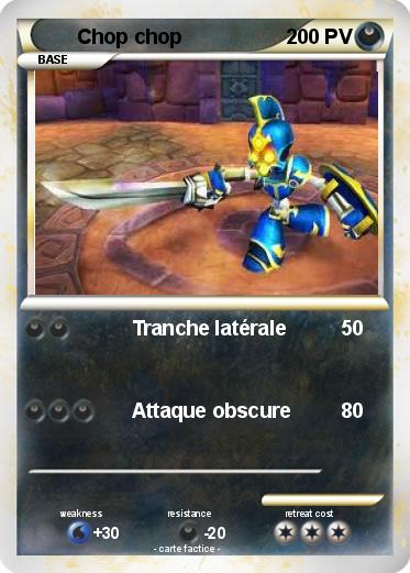 Pokémon Chop chop 123 123 - Tranche latérale - Ma carte Pokémon
