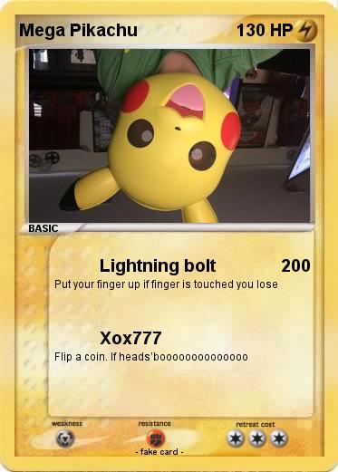 Pokémon Mega Pikachu 691 691 - Lightning bolt - My Pokemon Card