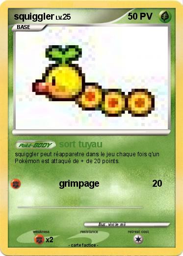 Pokémon squiggler - sort tuyau - Ma carte Pokémon