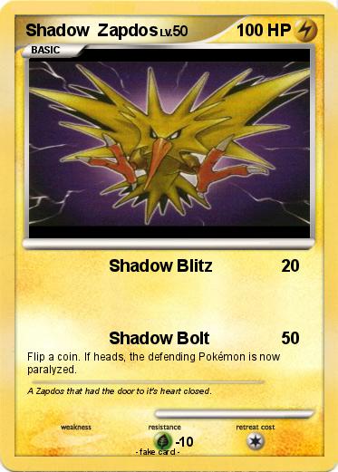 Pokémon Shadow Zapdos 13 13 - Shadow Blitz - My Pokemon Card