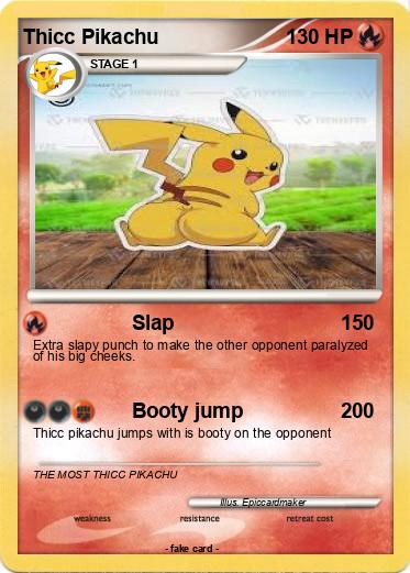 Pokémon Thicc Pikachu 24 24 - Slap - My Pokemon Card