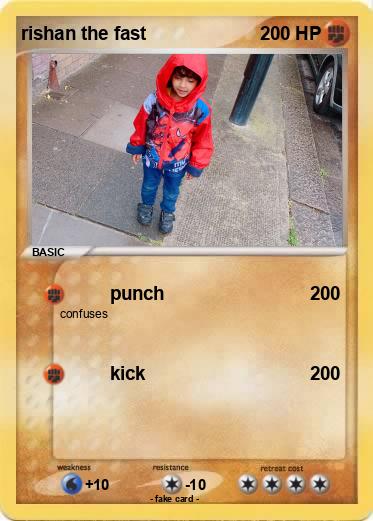 Pokémon rishan the fast - punch - My Pokemon Card