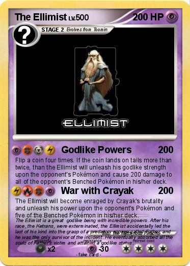 Pokémon The Ellimist - Godlike Powers - My Pokemon Card
