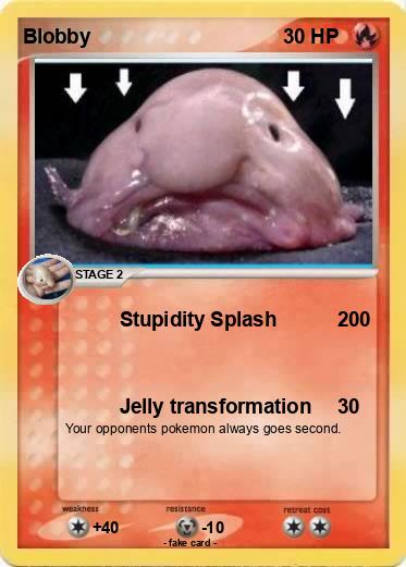 Pokémon Blobby 111 111 - Stupidity Splash - My Pokemon Card