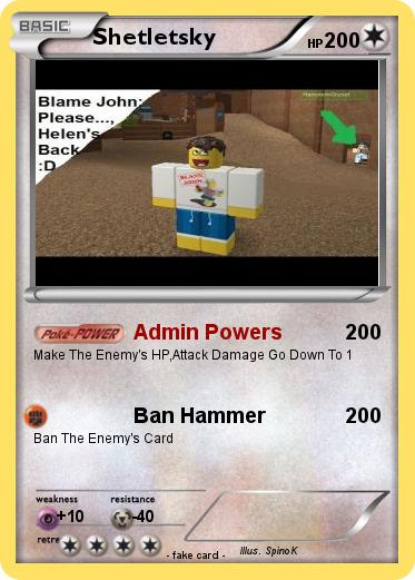 Pokémon Shetletsky - Admin Powers - My Pokemon Card