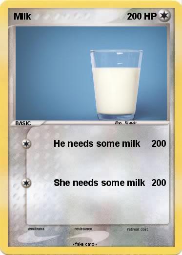 Pokémon Milk 107 107 - He needs some milk - My Pokemon Card