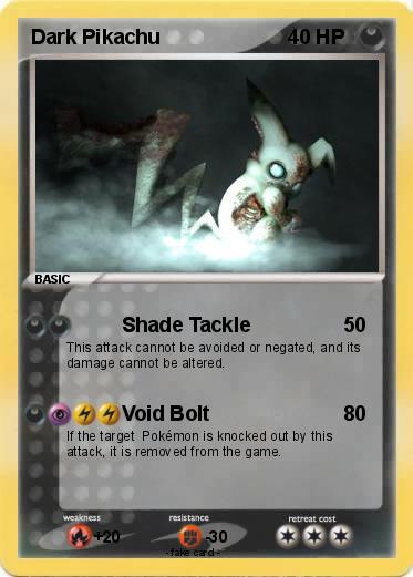 Pokémon Dark Pikachu 855 855 - Shade Tackle - My Pokemon Card